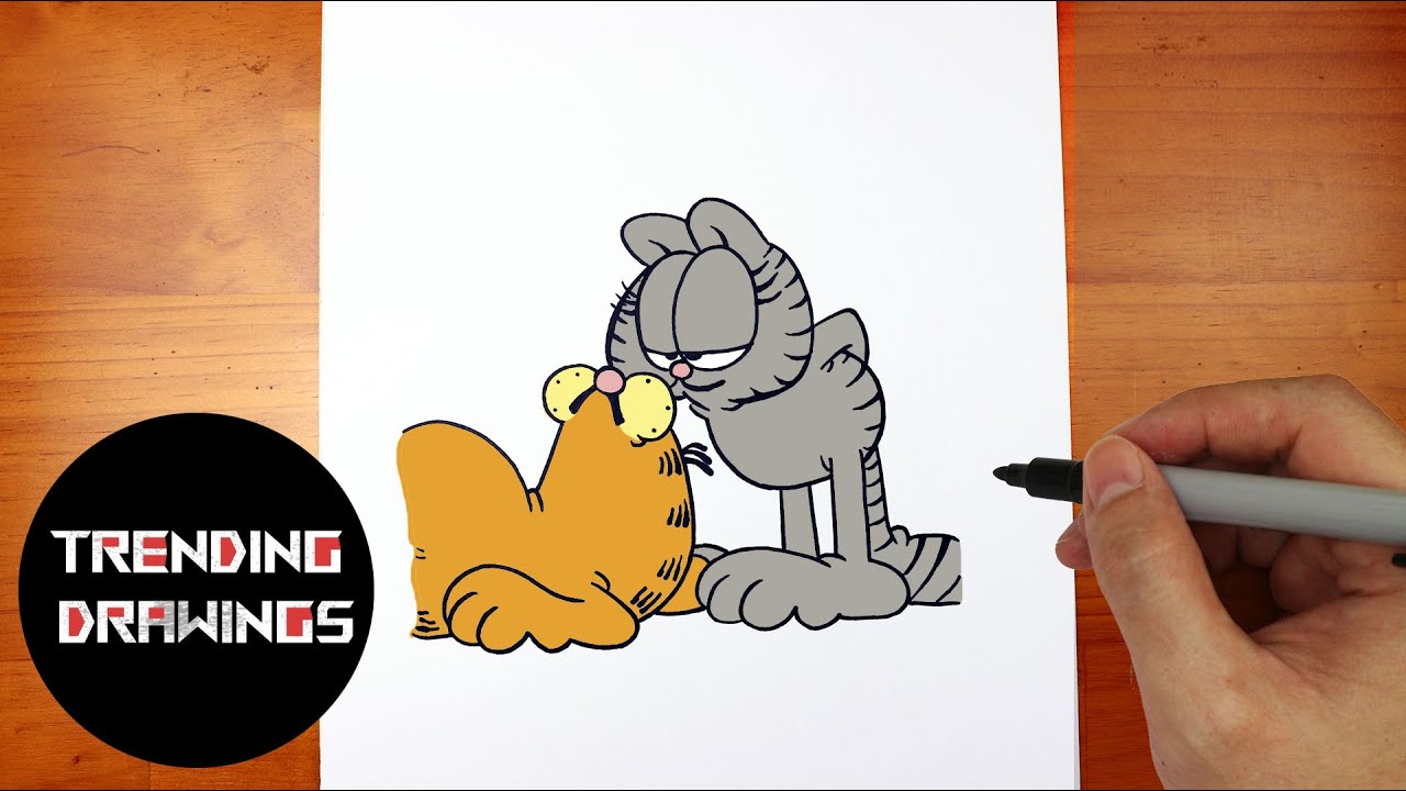 How To Draw FNF MOD Character - Garfield VS Nermal Easy Step by Step ...