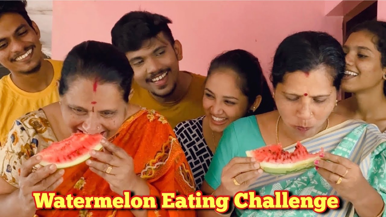 Watermelon Eating Challenge 🤣🍉 - YouTube