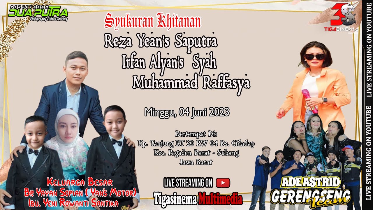 🔴 LIVE ADE ASTRID X GERENGSENG TEAM PERHAJATAN BP.YAYAN SOPIAN & IBU. YENI (YAN'S MOTOR) 04-06 ...