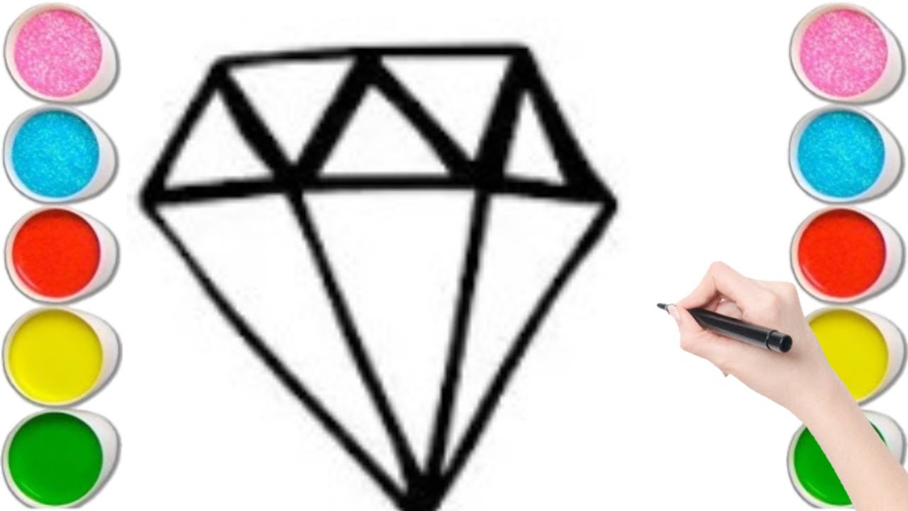 How to Draw a Diamond for kids and Toddlers I ABCD rhymes for kids ...