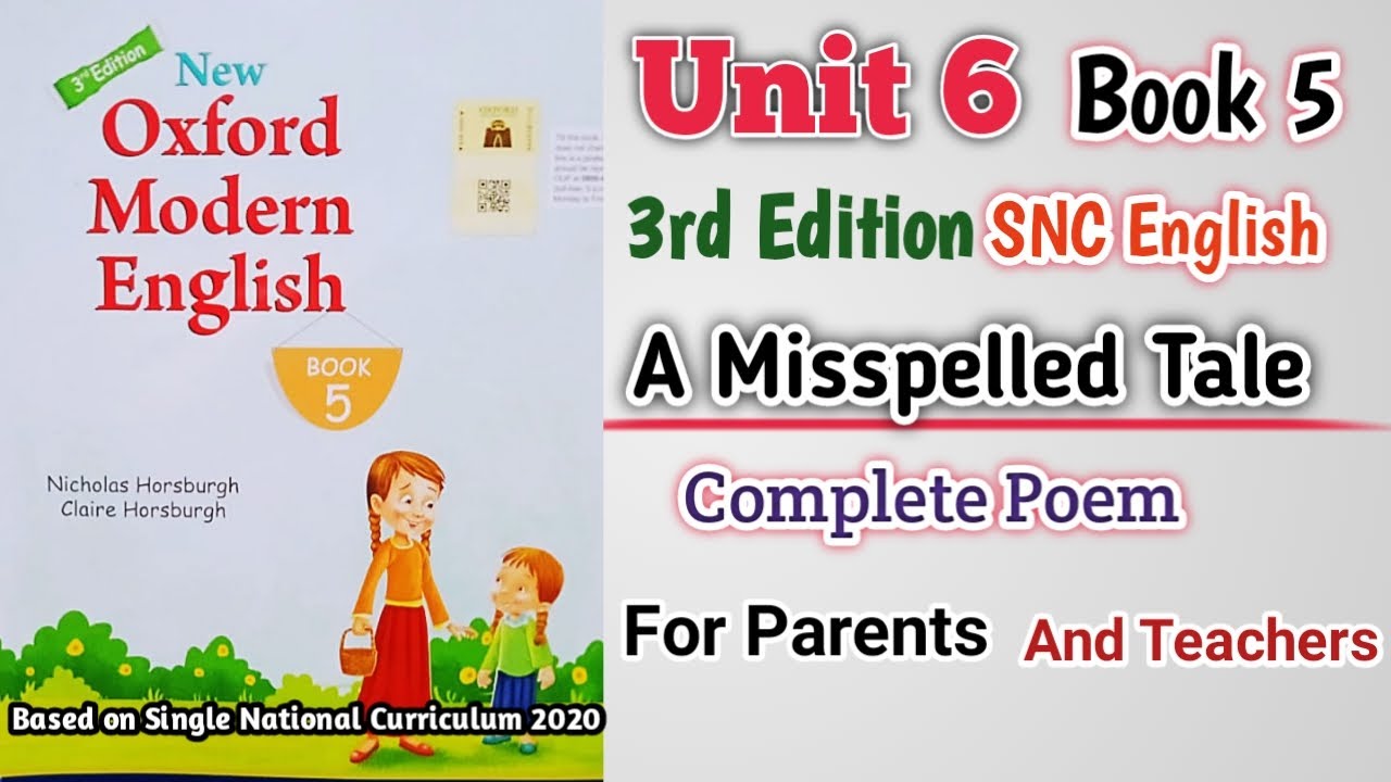 NEW Oxford Modern English Book 5 Unit 6 | Complete Poem | A Misspelled ...