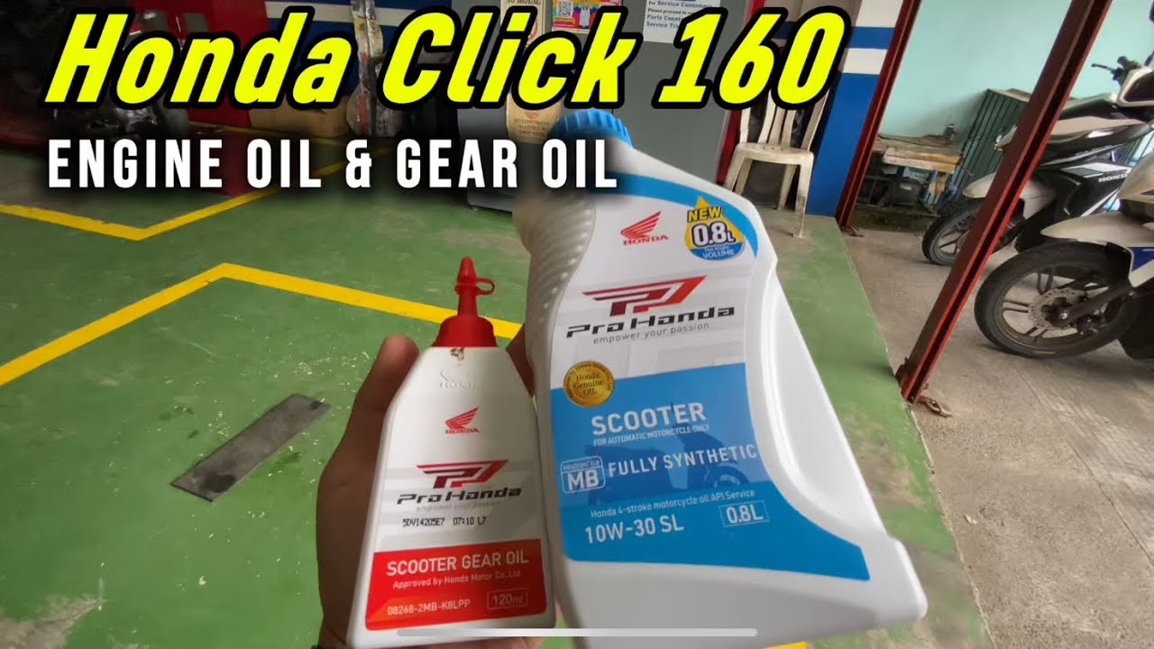Change Oil | Honda Click 160 Engine & Gear Oil - YouTube