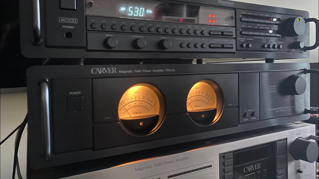 Carver TFM 35 Power Amp * JAPAN* Quick overview and glance of inside ...