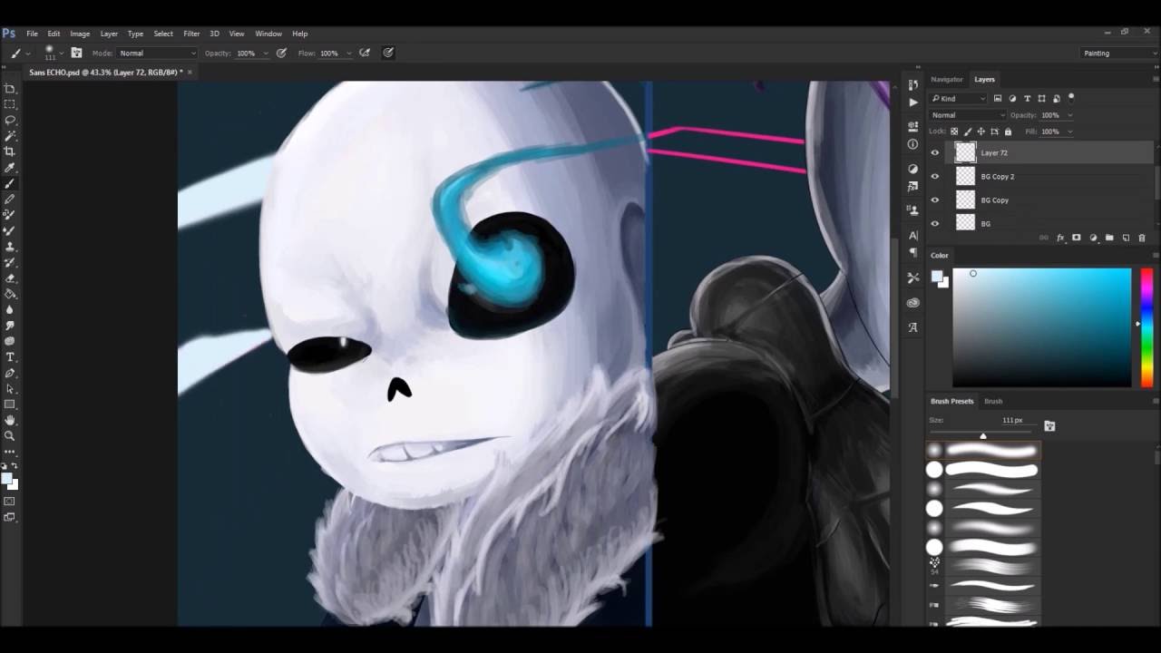 Echo - Sans and Gaster (SPEEDPAINT) - YouTube