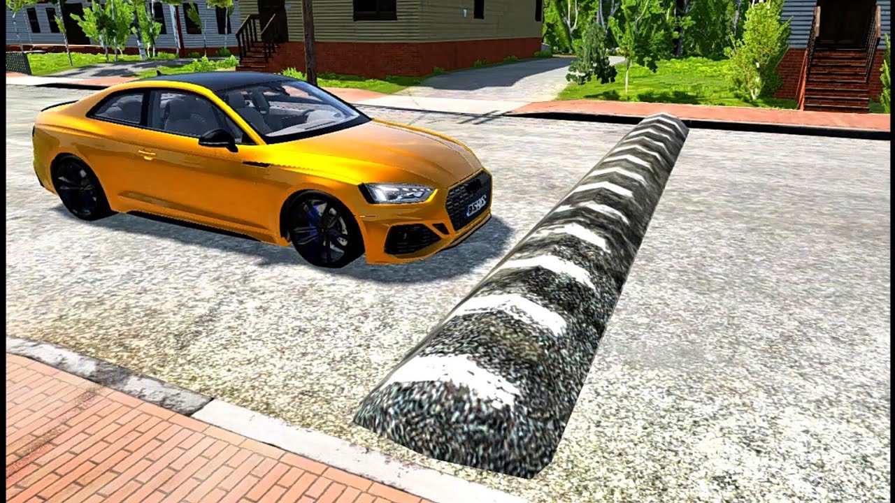 Cars vs speed bump #2 - BeamNG.Drive crash simulation - YouTube