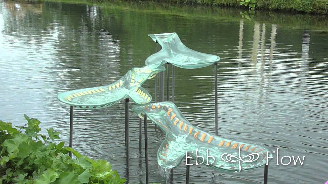 The 'Sun-pulse' Glass Flowform water feature/sculpture at Quenington ...