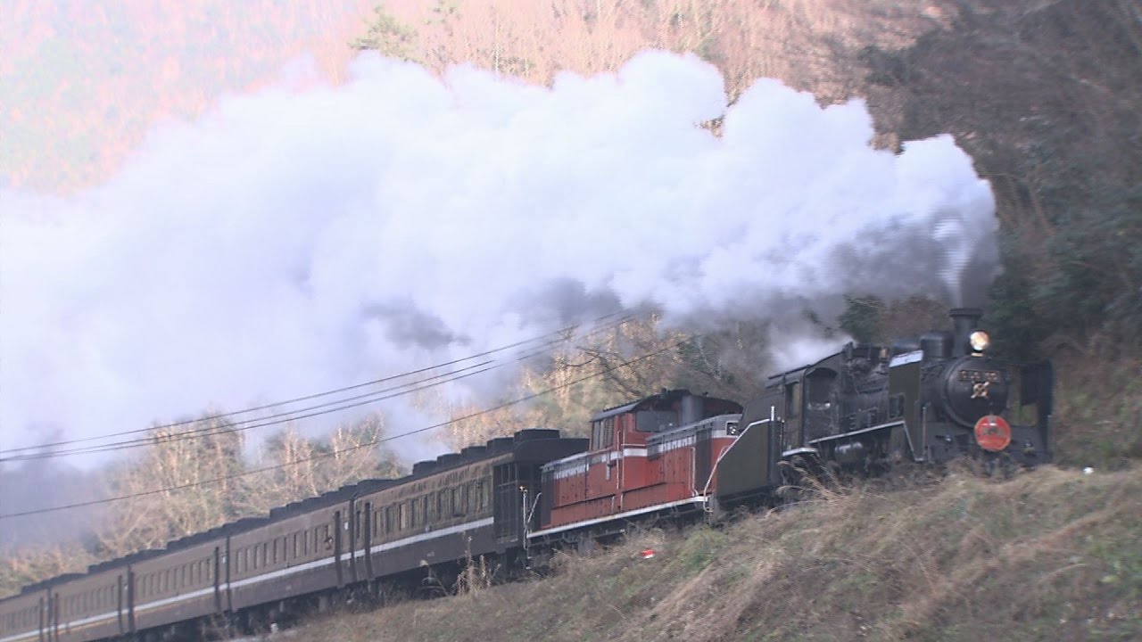 【HD】山口線 津和野⇒船平山③ C56160+DD51牽引 SL津和野稲荷号 2017 1 2撮影 - YouTube