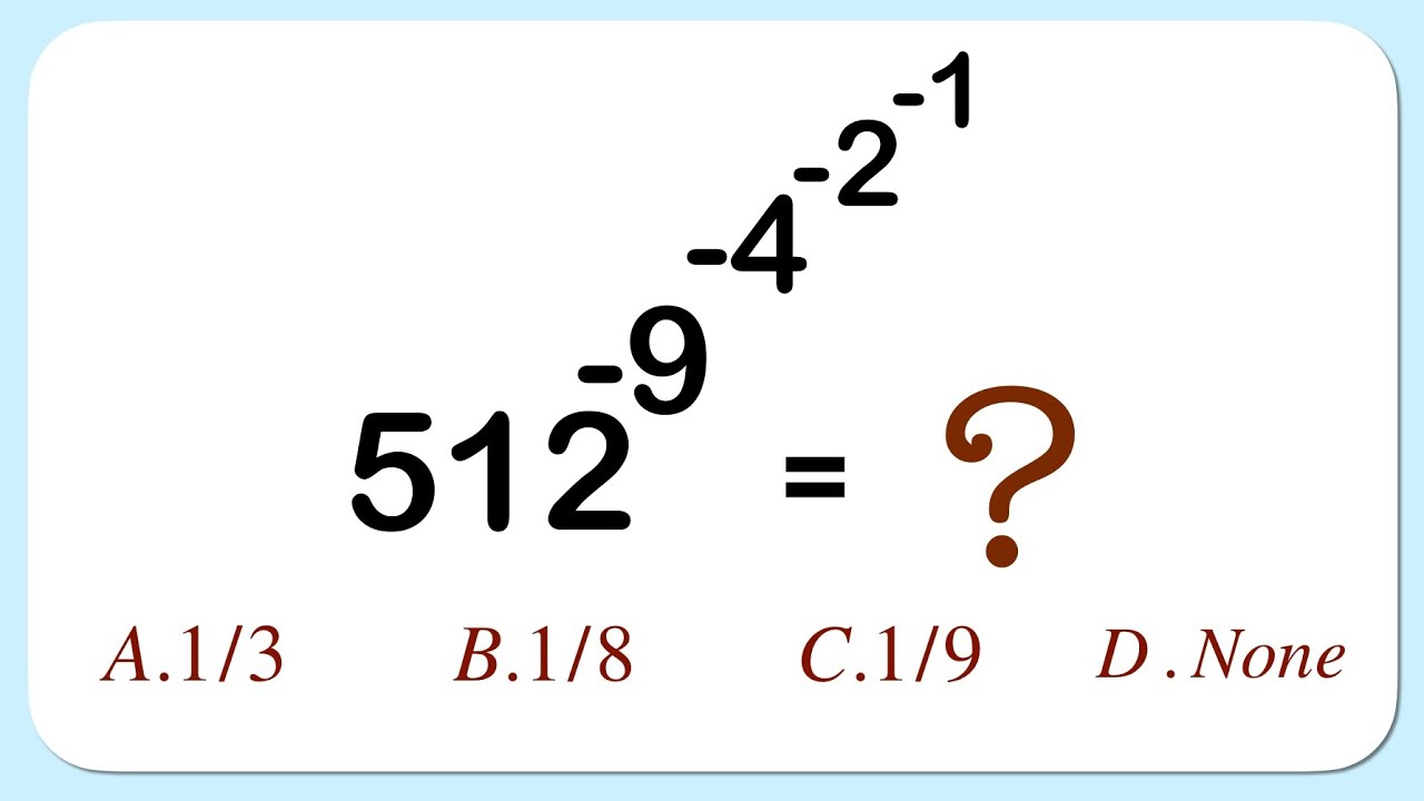 Nice Algebra Exponent Problem |Exponent Problem |Math Exponential ...