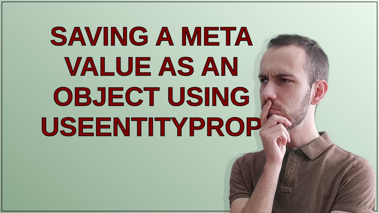 Wordpress: Saving a meta value as an object using useEntityProp - YouTube