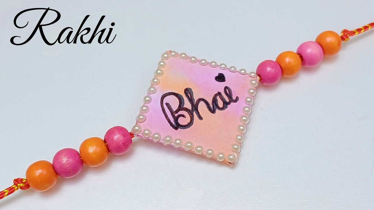 How to make easy rakhi || rakhi making competition idea || beautiful ...