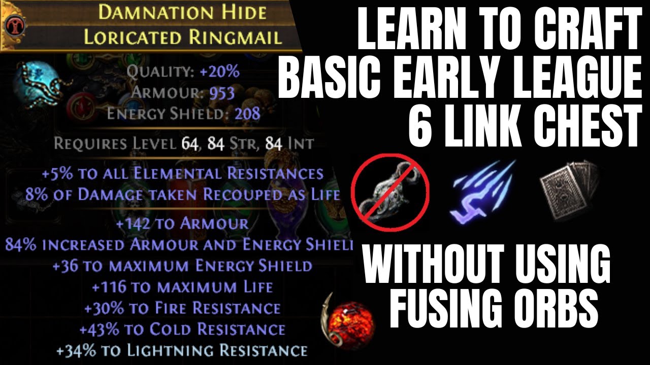 Learn to Craft Basic Early League 6 LINK Chest WITHOUT Fusing Orbs Path ...