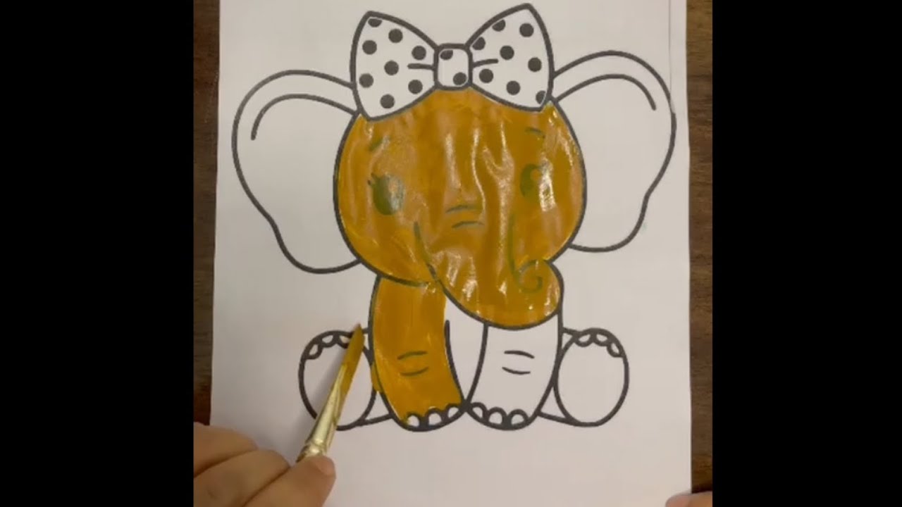 “Adorable Baby Elephant Painting 🐘🎨 | Easy Art for Kids” - YouTube