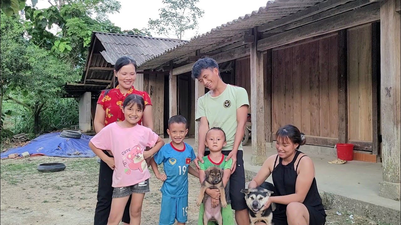 new rice harvest. cook with full members of the family. - YouTube