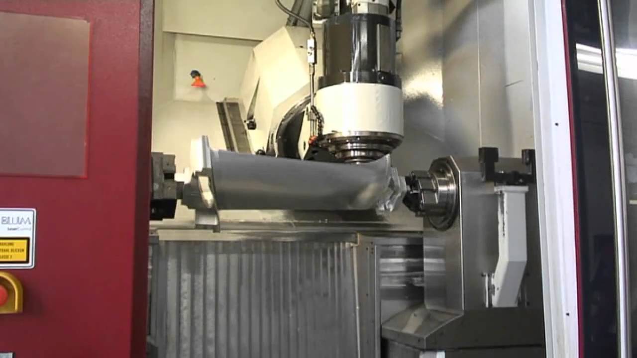 5 axis machining of OGV GEnx 1B - YouTube