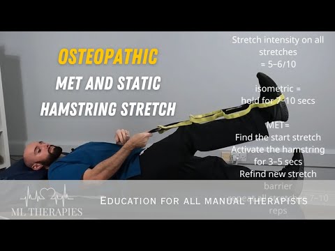 osteopathic Hamstring Stretch, Static and MET #osteopathy #chiropractic ...