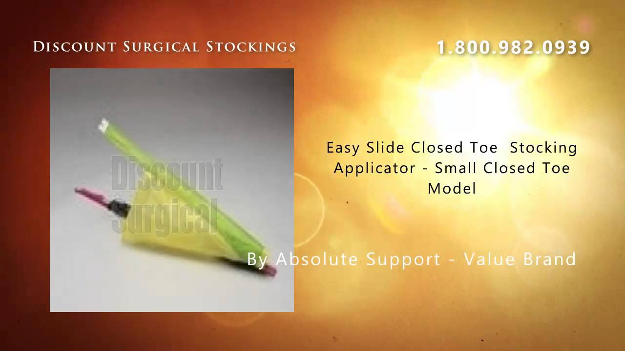 Easy Slide Closed Toe Stocking Applicator - Small Closed To - YouTube