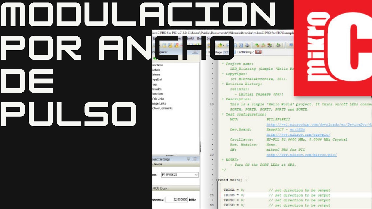 Microcontroladores PIC Uso del PWM Lenguaje C - YouTube