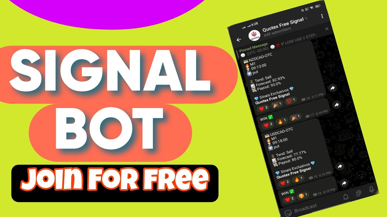 Quotex Free Signal Bot. Free Signal bot. Qoutex free signal telegram ...