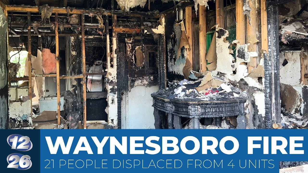 Waynesboro apartment fire displaces 21 people in 4 units - YouTube