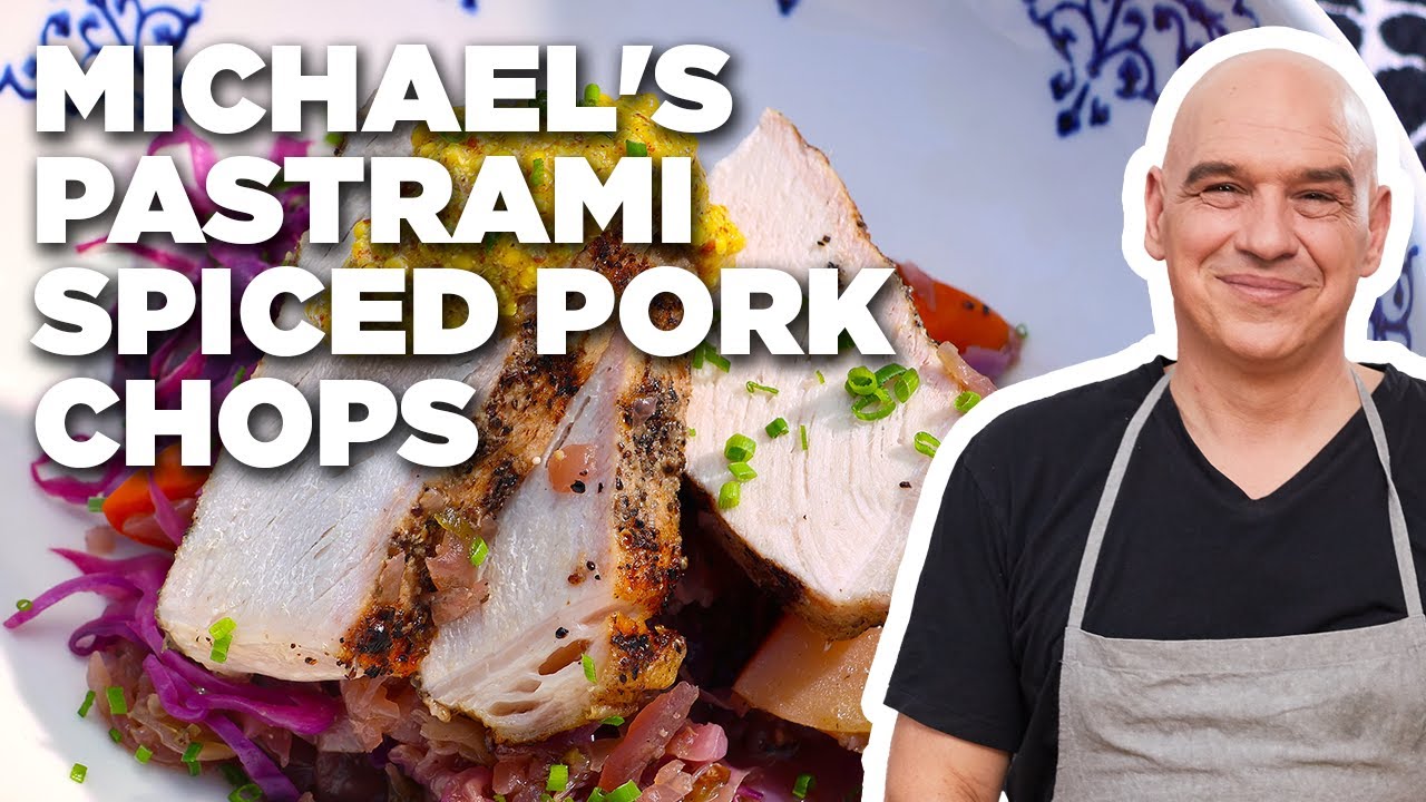 Michael Symon's Pastrami Spiced Pork Chops | Symon Dinner's Cooking Out ...