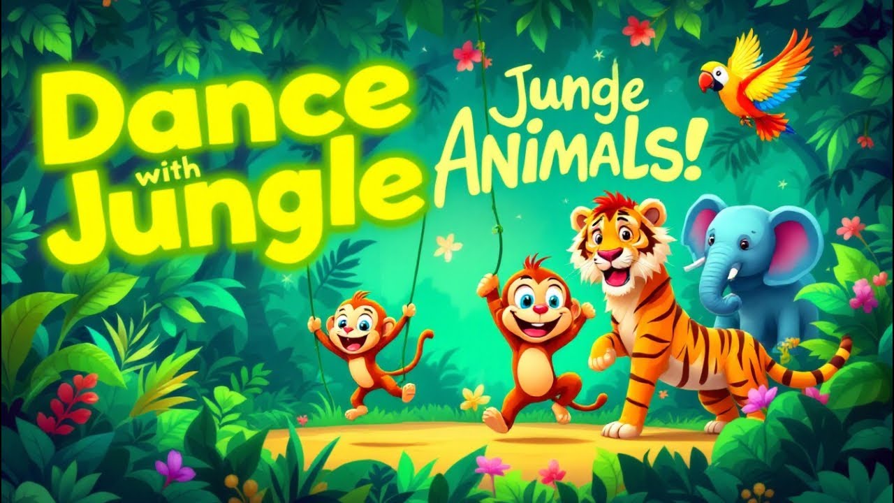 Jungle Animals Dance Party: Learn & Move! 🐒 - YouTube