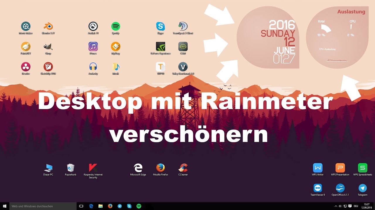Desktop mit Rainmeter verschönern [HD][Deutsch/German] - YouTube