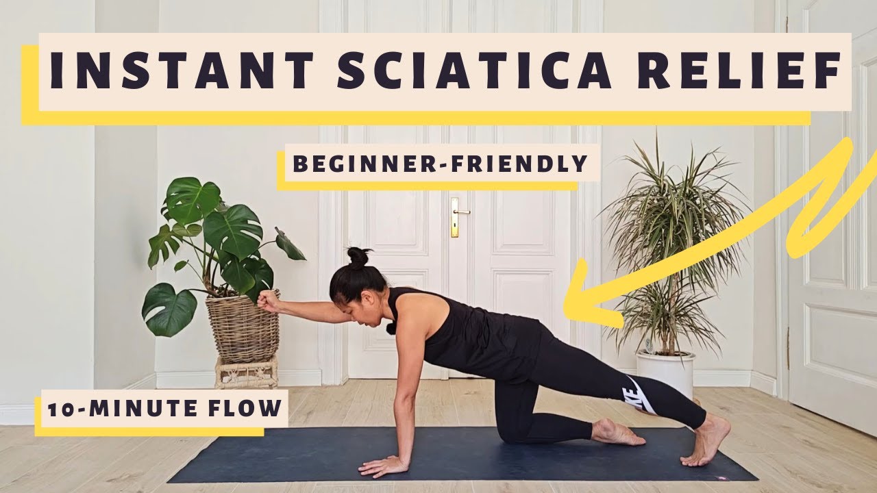 Yoga for Sciatica Pain Relief | Lower Back, Hips, Legs Stretch ...
