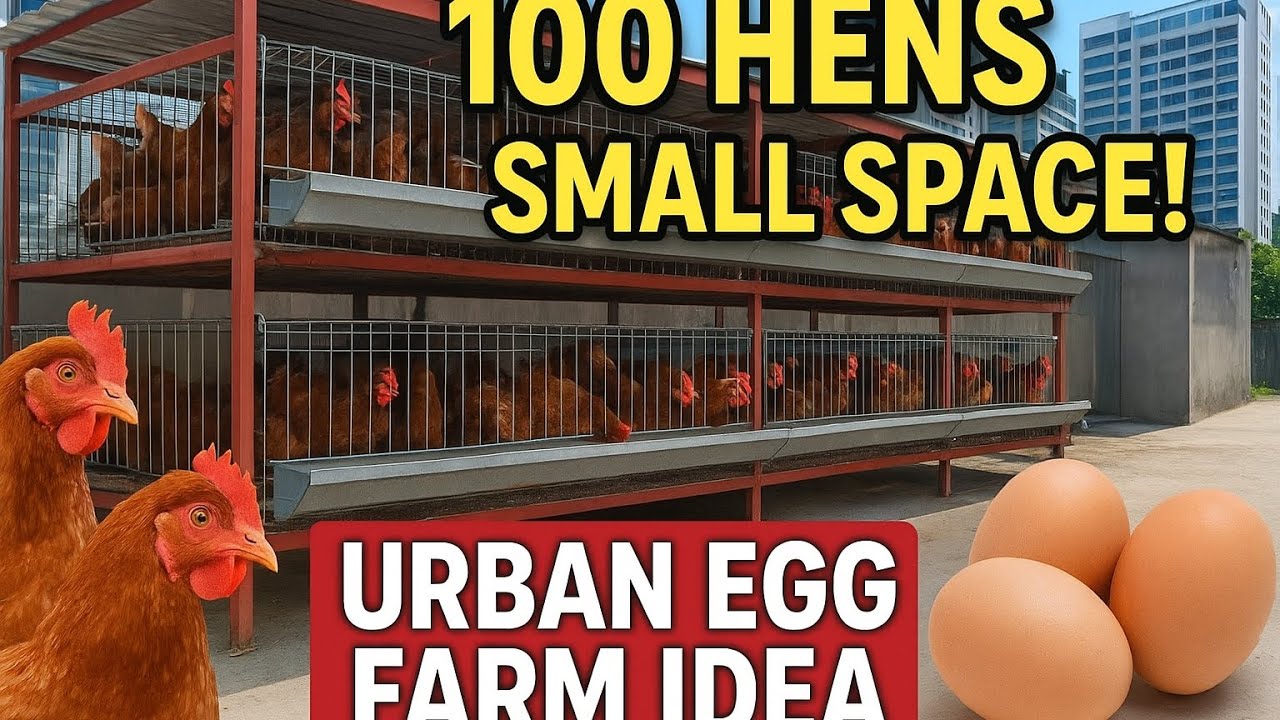 “How to Raise 100 Laying Hens in a Small Urban Area | Efficient Multi ...