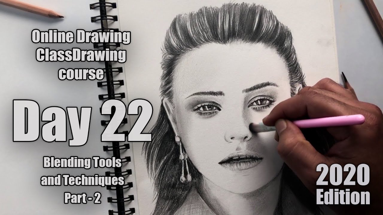 Drawing for Beginners - Step by Step | Day - 022 | Blending Tools and ...