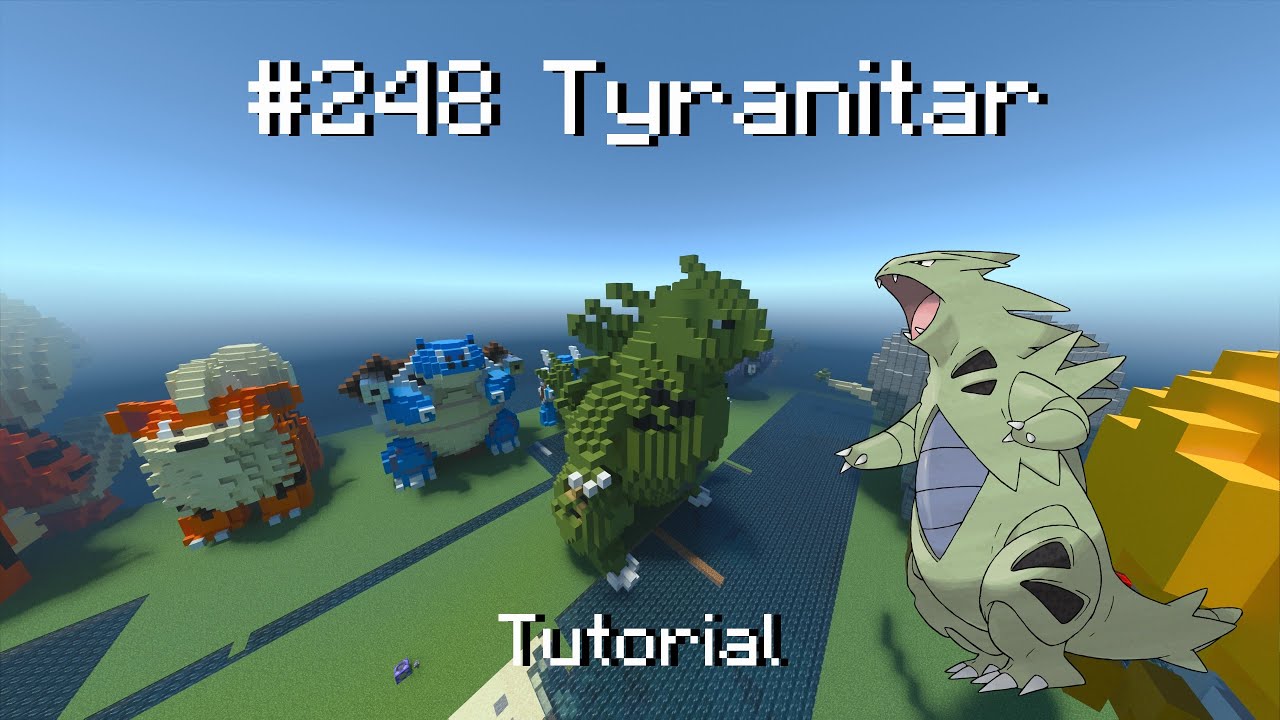 How to build a Pokémon Tyrantitar statue in Minecraft (Tutorial) - YouTube