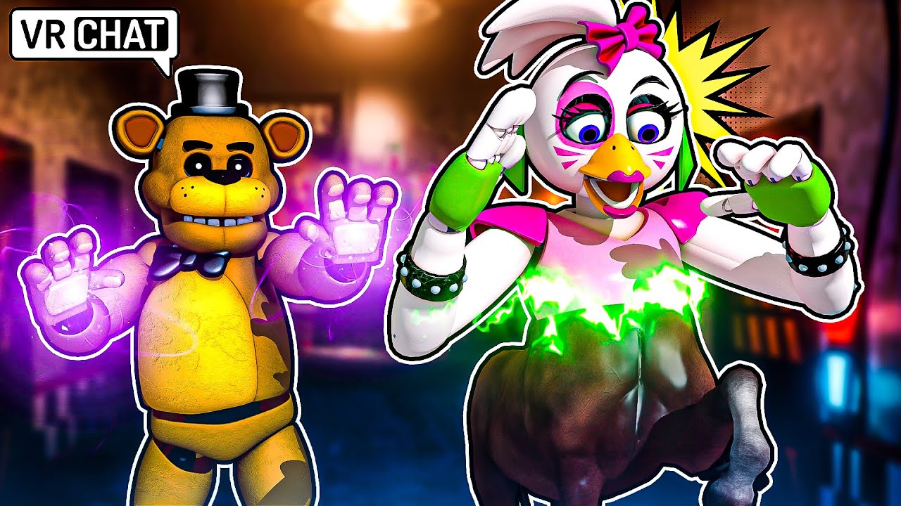 Golden Freddy TRANSFORMS Glamrock Chica?! in VRCHAT - YouTube