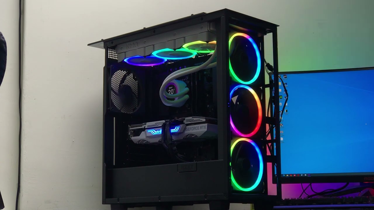 NZXT F140 RGB & Aer RGB2 120mm _ RGB Light Show - YouTube