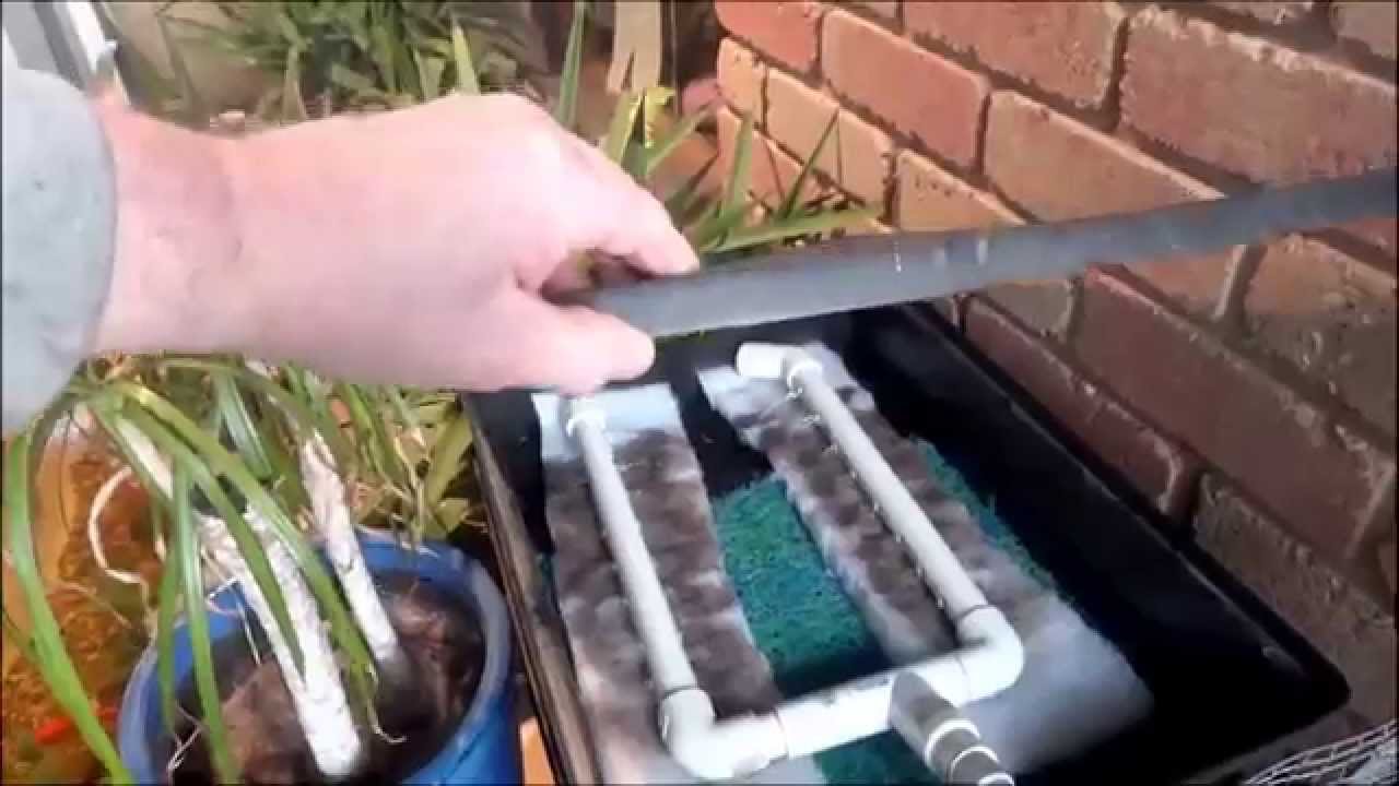 DIY Goldfish Pond Using Old Bathtub Update #2 Showing Trickle Filter ...