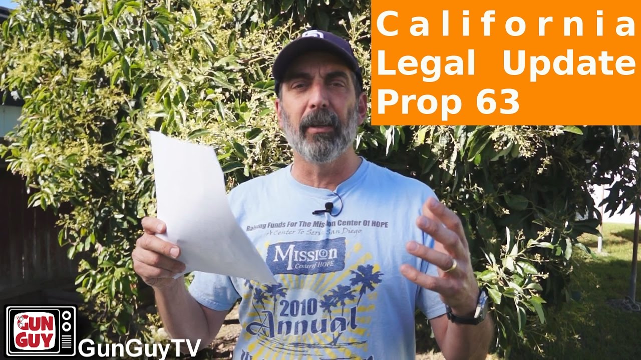 California Prop 63 Legal Update - Part 1 - YouTube