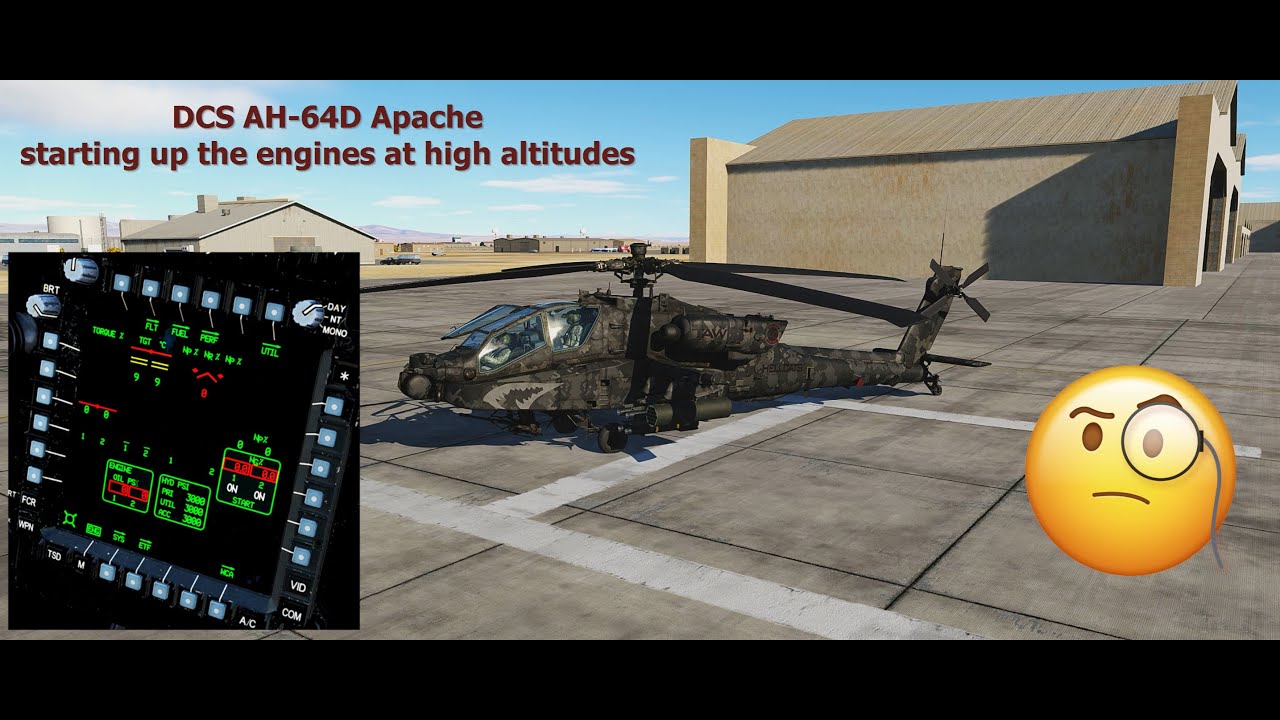 DCS AH-64D Apache - Starting up the engines at high altitudes - YouTube