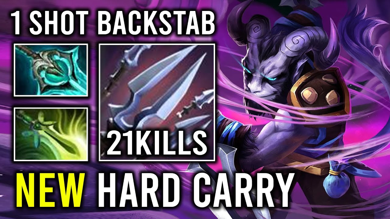 NEW 7.36 HARD CARRY Brutal Backstab Riki Invisible Assassin Hit Like a ...