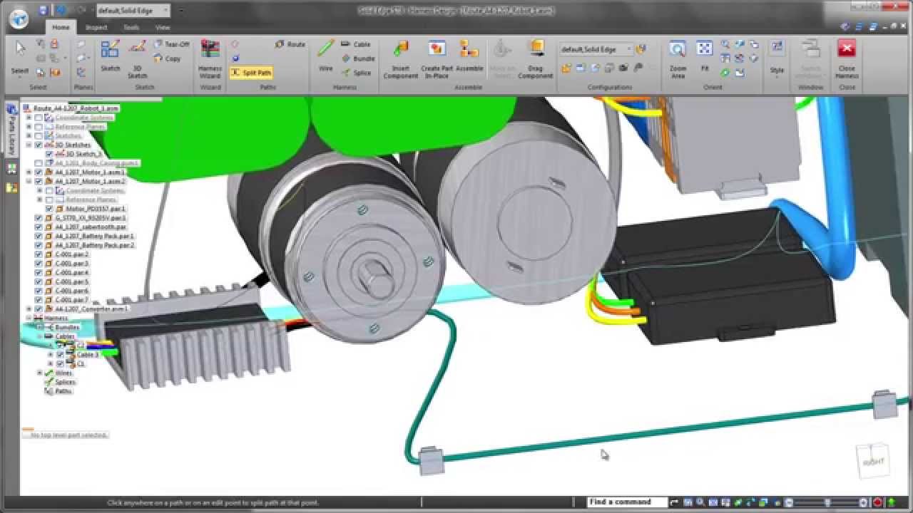 Solid Edge ST8 Electrical Routing and Documentation - YouTube