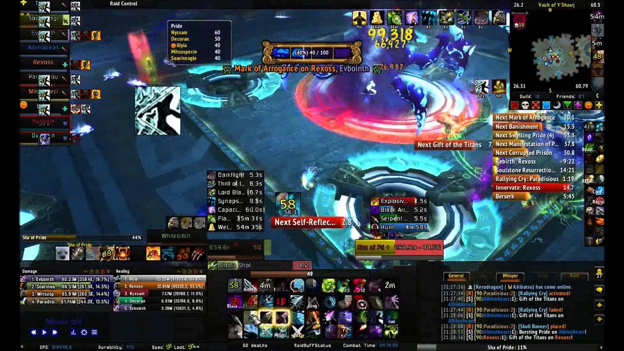 1st Heroic Sha of Pride Kill - YouTube