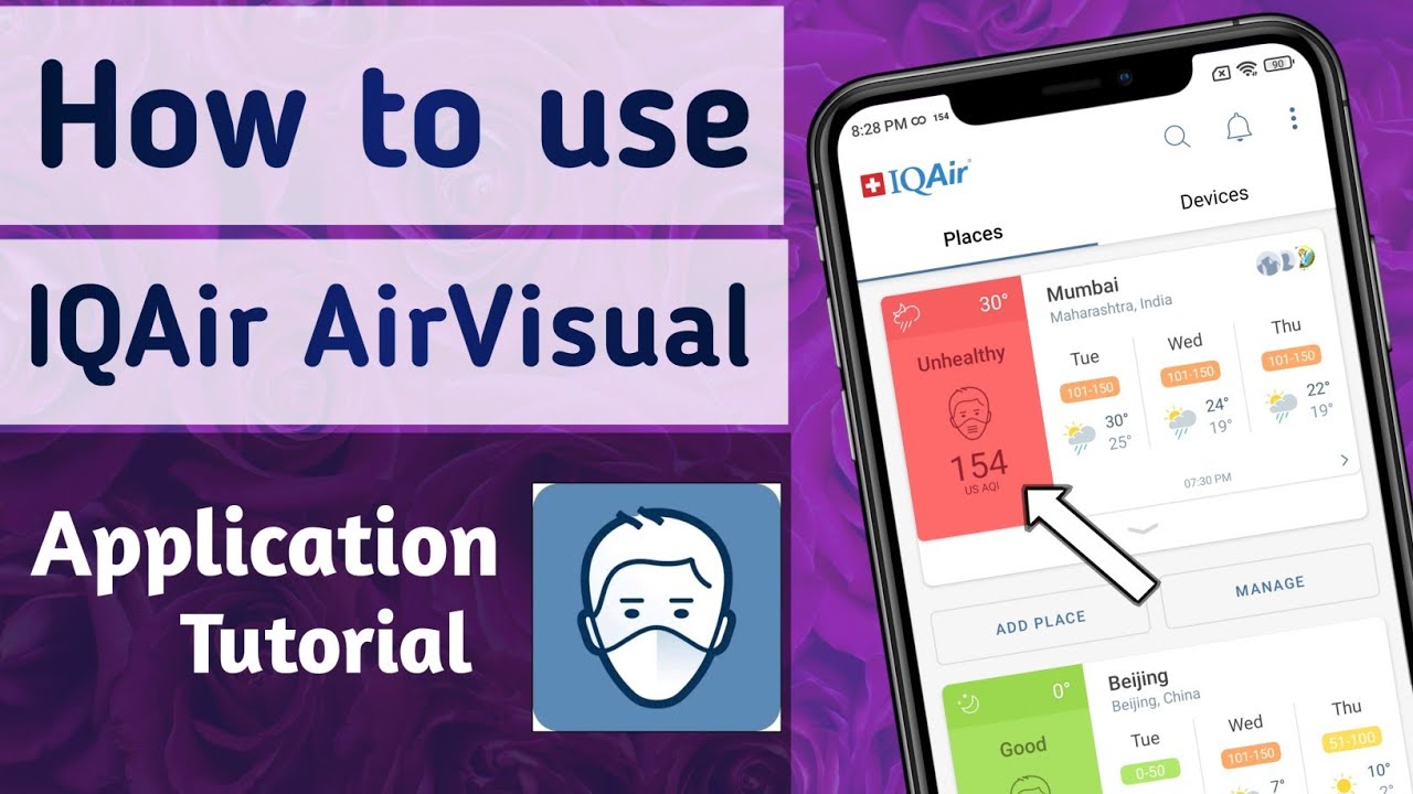 How to use IQAir AirVisual App || Air Quality Index kaise check kare ...