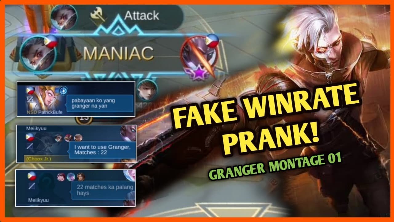 GRANGER FAKE WINRATE PRANK | GRANGER MONTAGE 01 - YouTube