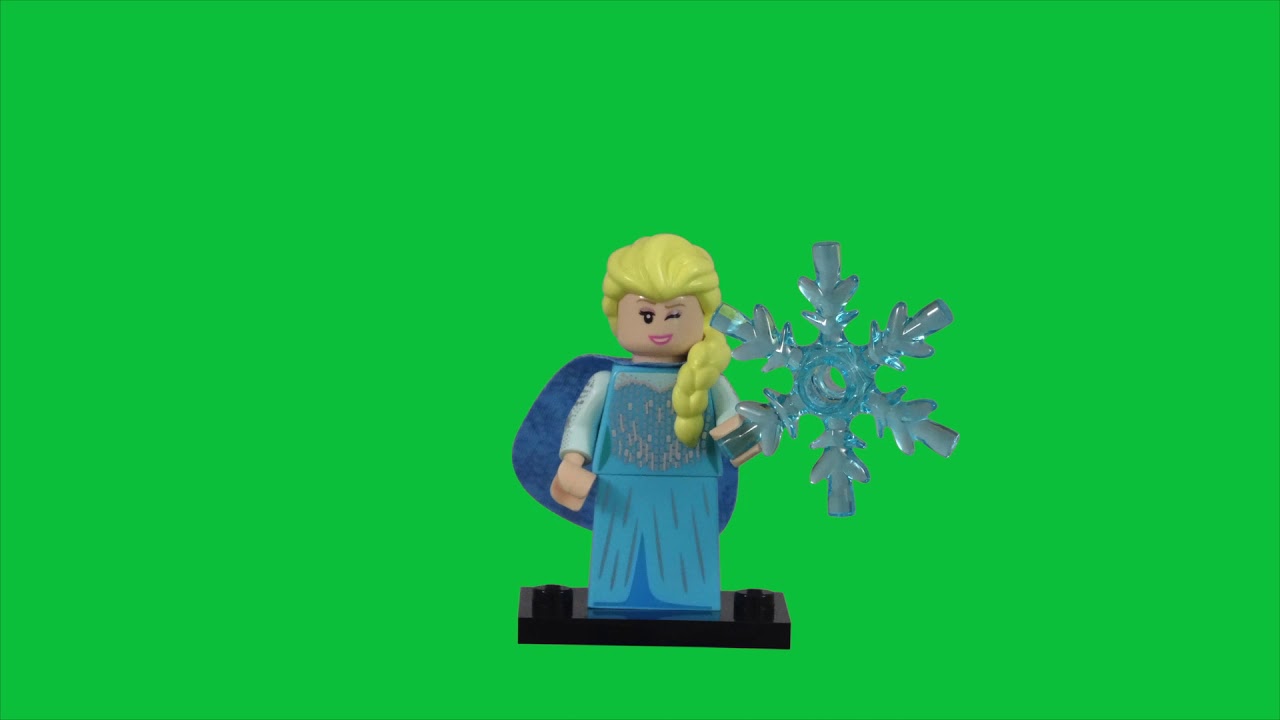 Stop Motion Build LEGO Elsa Minifigure 71024-9 Green Screen - YouTube