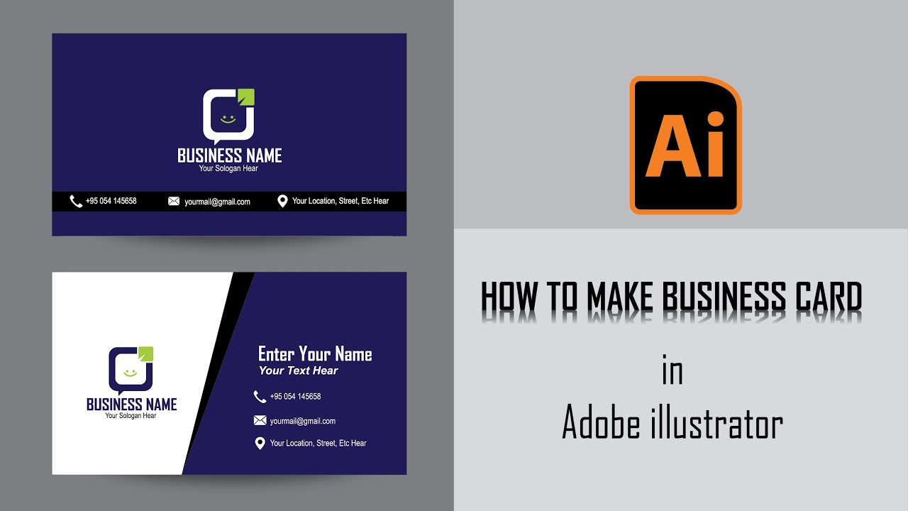how to make visiting card | how to make name card | Visiting card logo ...