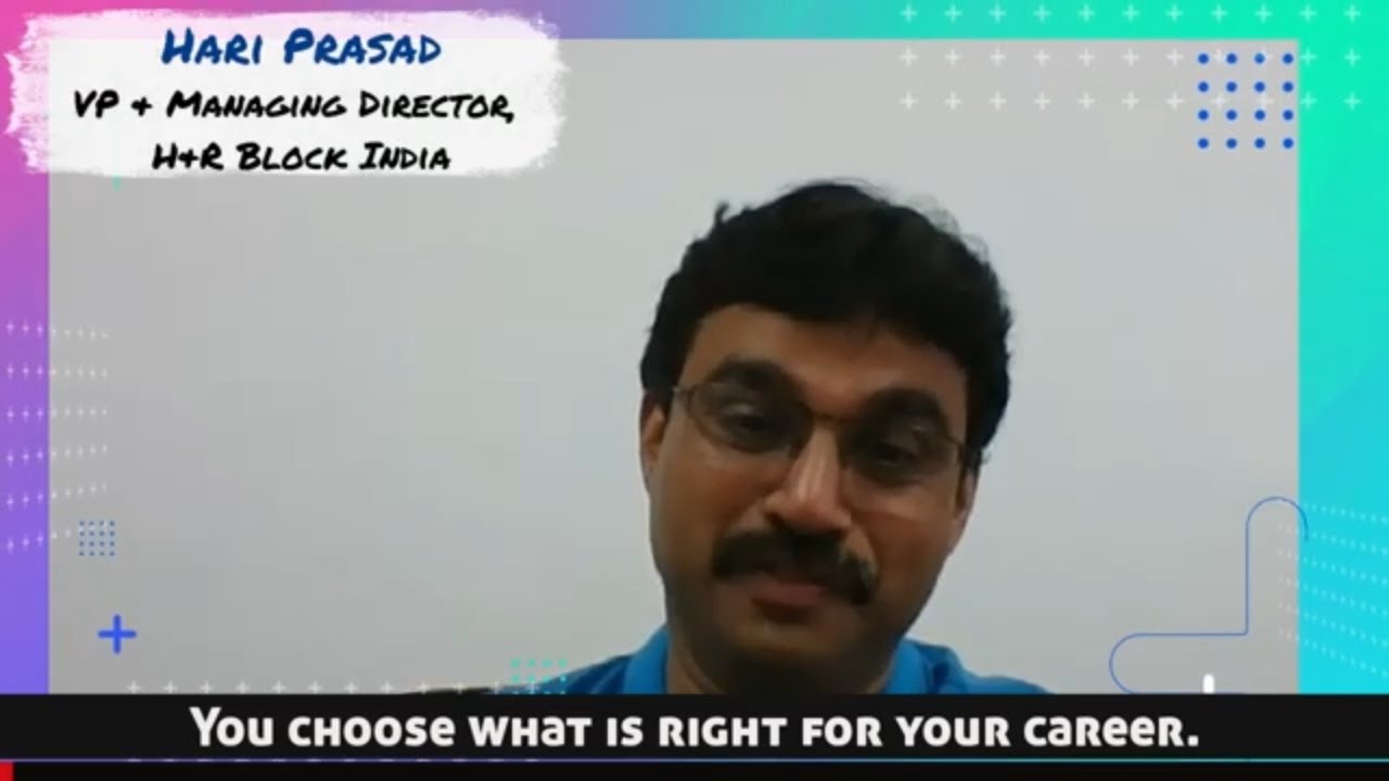 Hari Prasad Krishna Pillai, VP & Managing Director at H&R Block India, hosted by Ashwin Krishnan ...