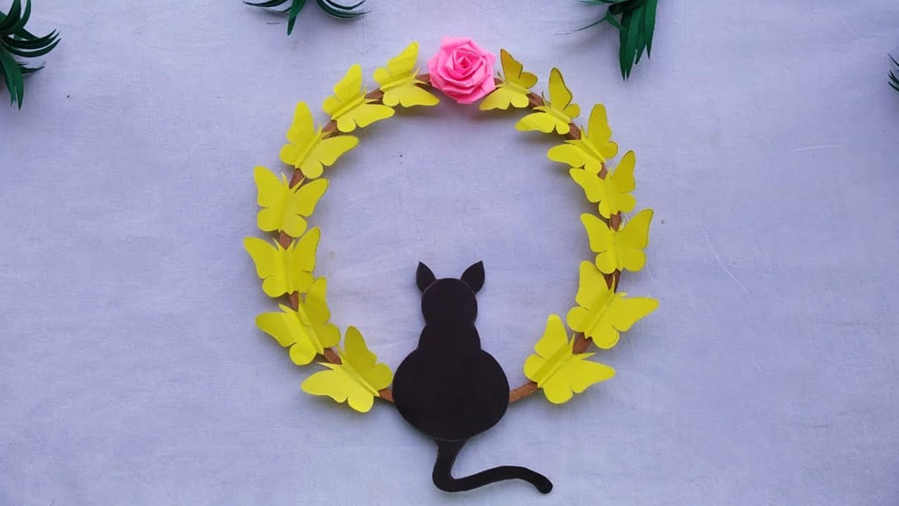 Creative Cat Wall Hanging For Room Decor | Paper Cat Paper Crafts Cat ...