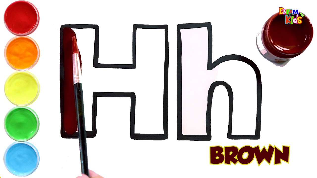 English Alphabet for kids | Letter H h | learn colors | Keywords ...