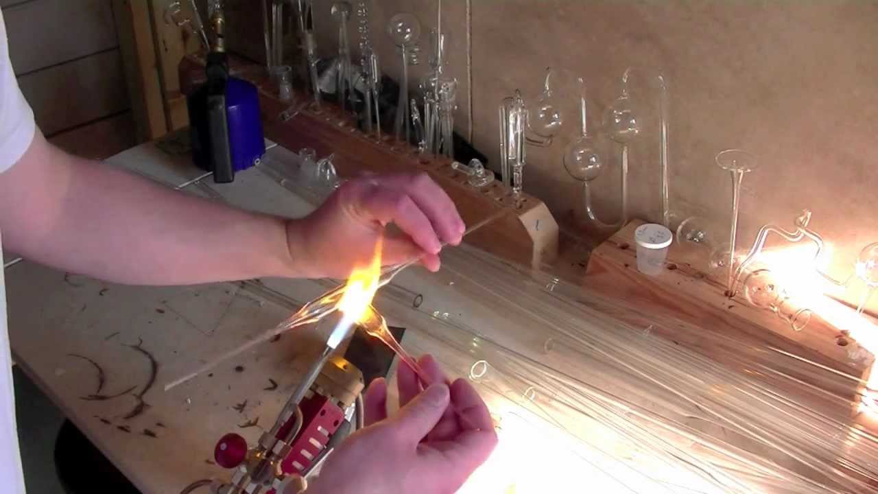 Glass blowing practice lesson 03 - YouTube