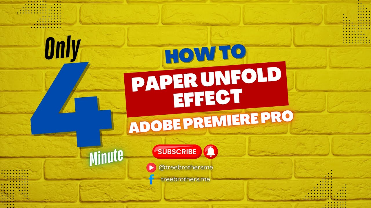 Paper Unfold Effect in Adobe Premiere Pro! 📜 | Tree Brother's - YouTube