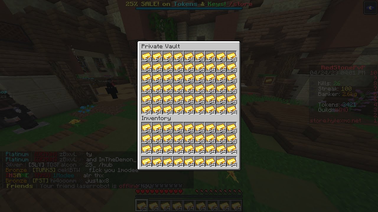 Duping ON P2W MINECRAFT SERVER! GOLD DUPE! - YouTube