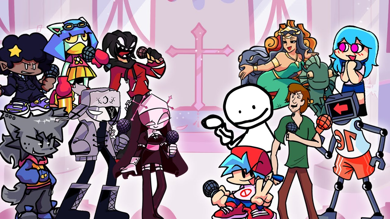 FNF Parish - Different Characters Sing it Everyone Sings Parish - YouTube