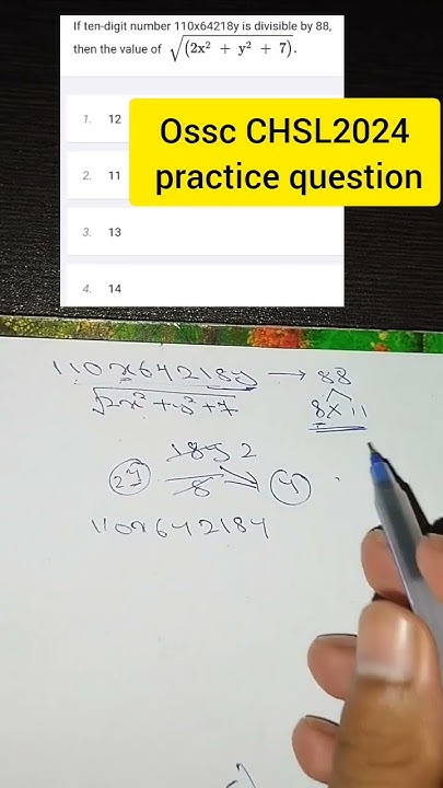 ossc chsl prelim math practice questions #ossc 2024 - YouTube